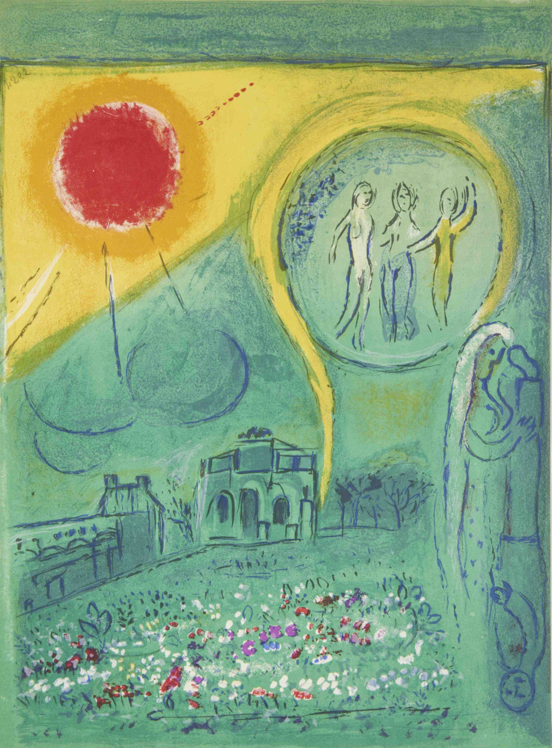 Bonhams : Marc Chagall (Russian/French, 1887-1985) Carrousel of the Louvre Lithograph printed in ...