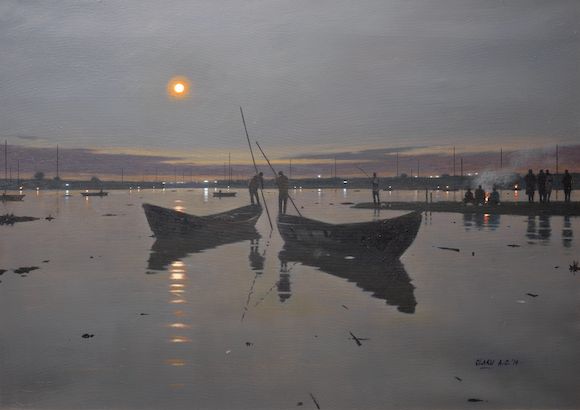 Bonhams : Abiodun Olaku (Nigerian, born 1958) 'Conversations'