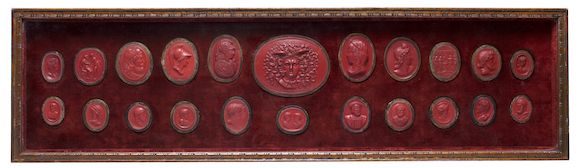 Bonhams : A group of twenty-two wax medallions