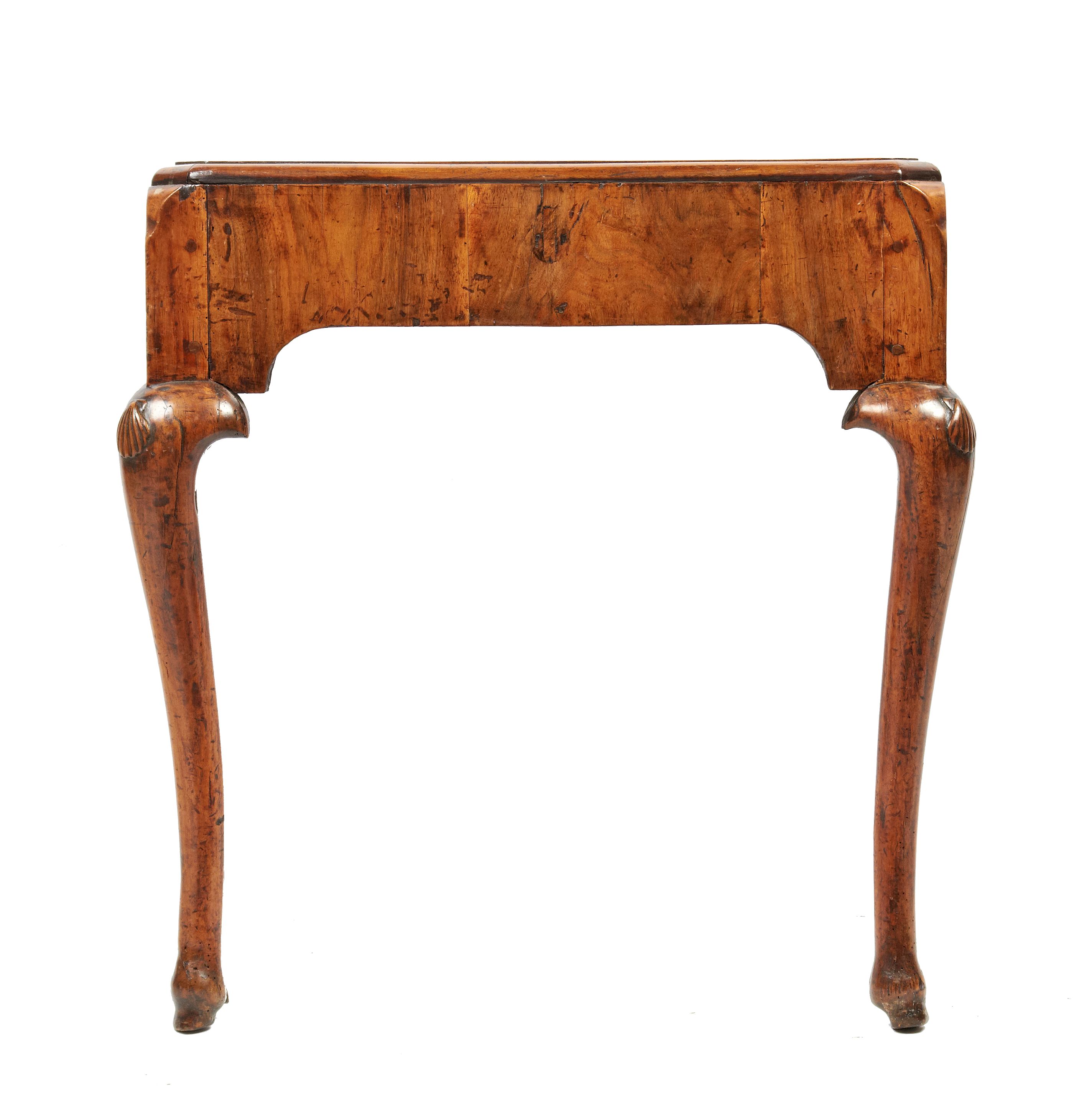 Bonhams : A part Queen Anne walnut corner table,