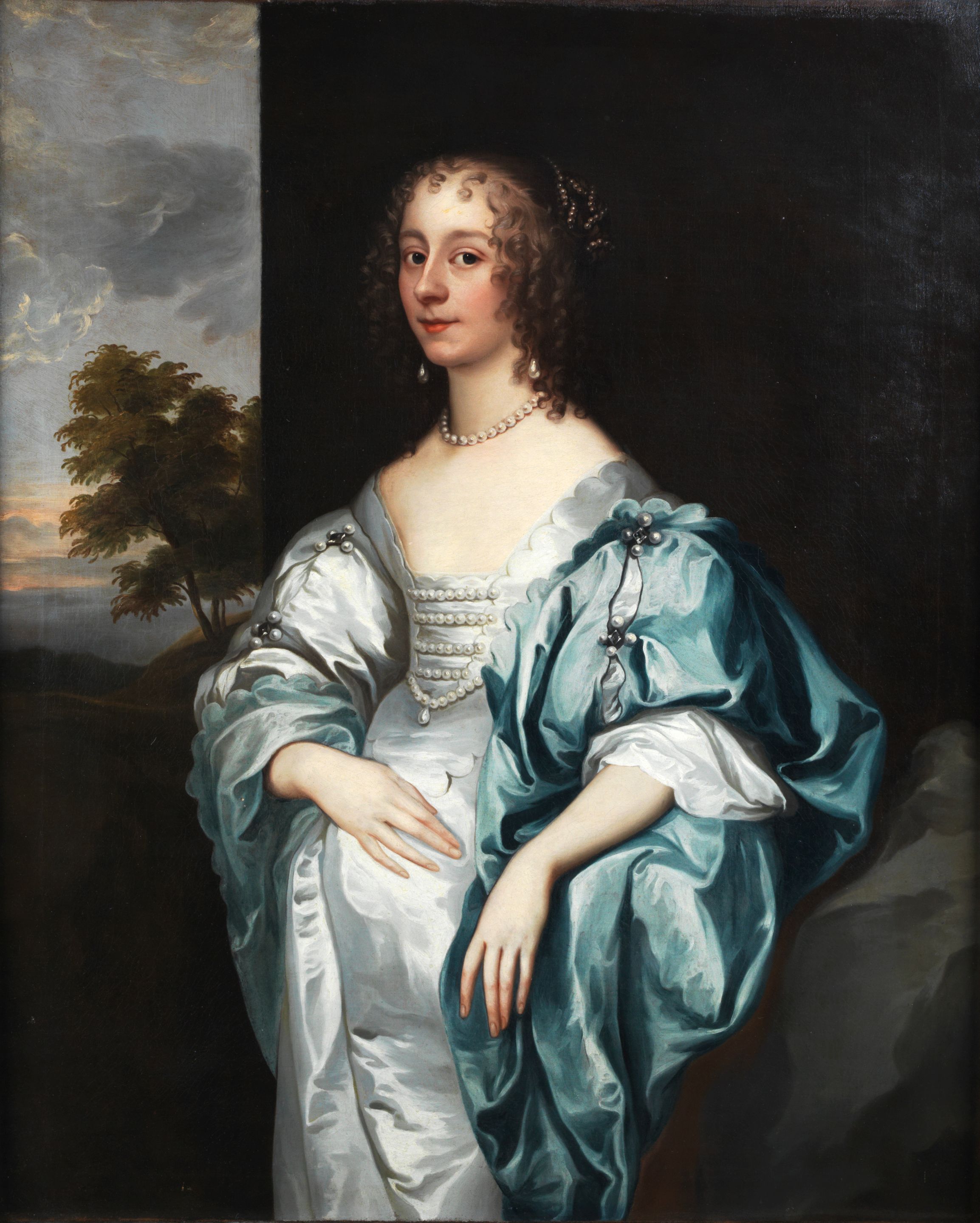 Bonhams : After Sir Anthony van Dyck, 18th Century Portrait of Lady ...