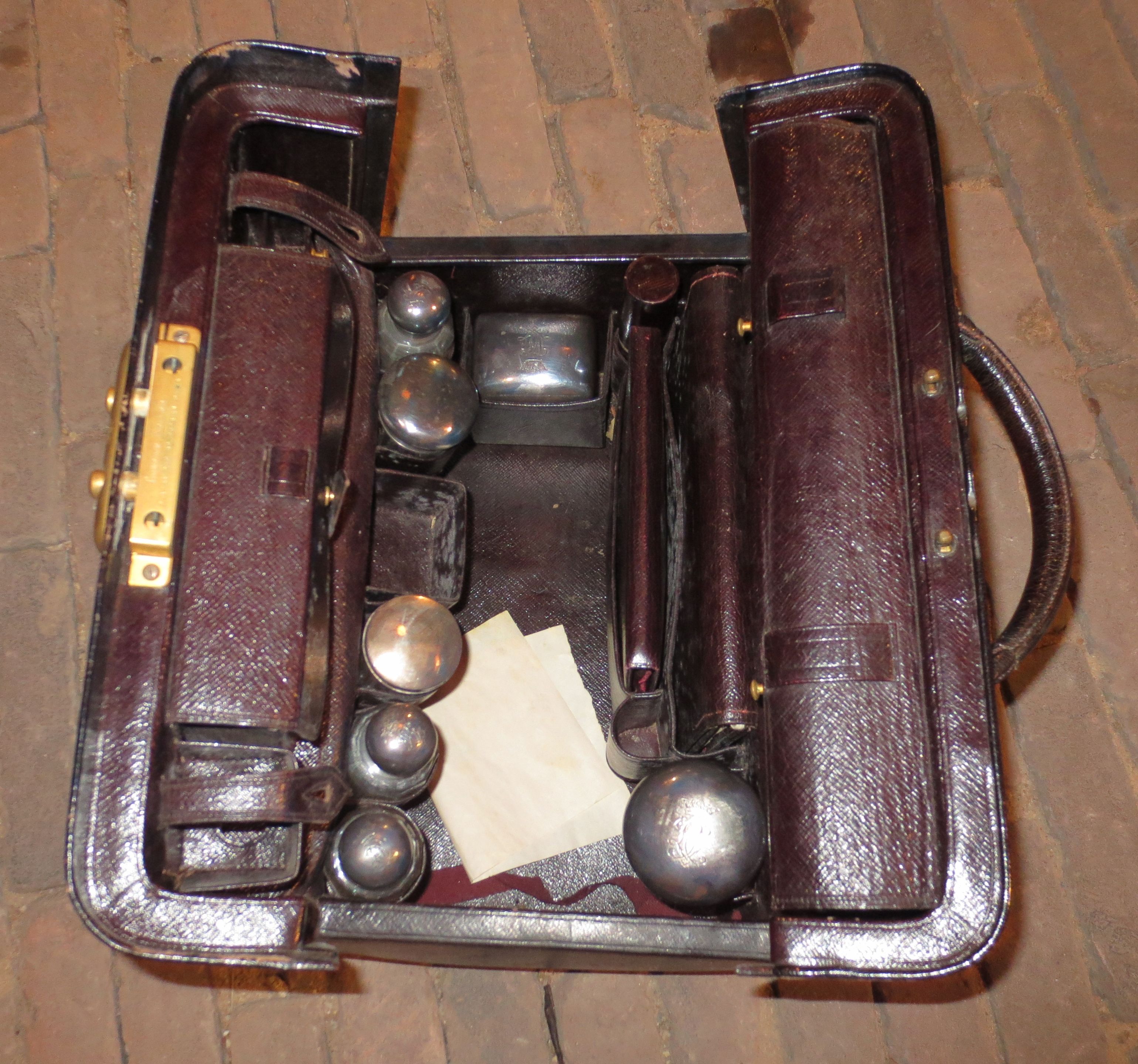 Bonhams Cars : A small overnight vanity case by Gustave Keller, black ...
