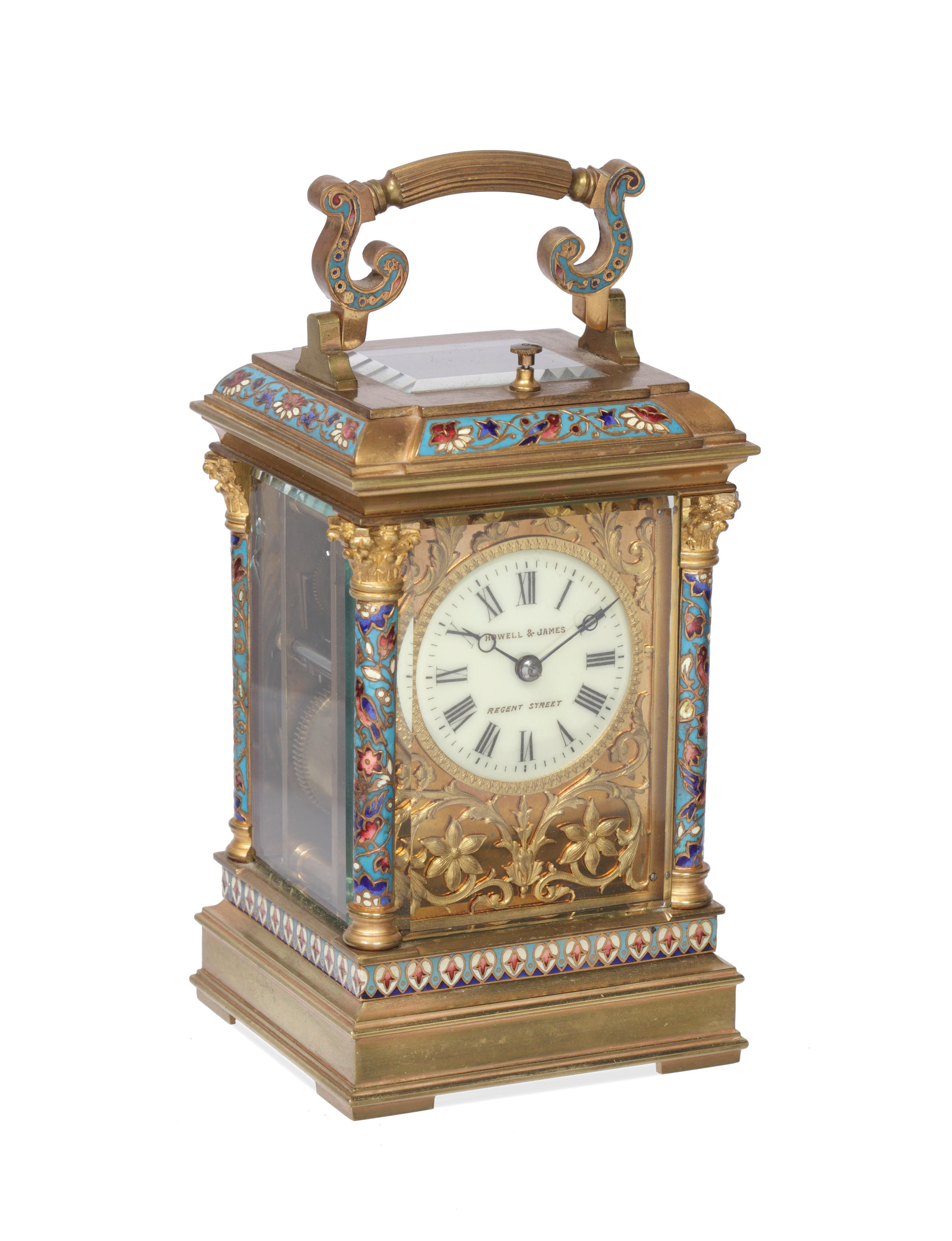 Bonhams A 19th Century French Brass And Champleve Enamel Carriage