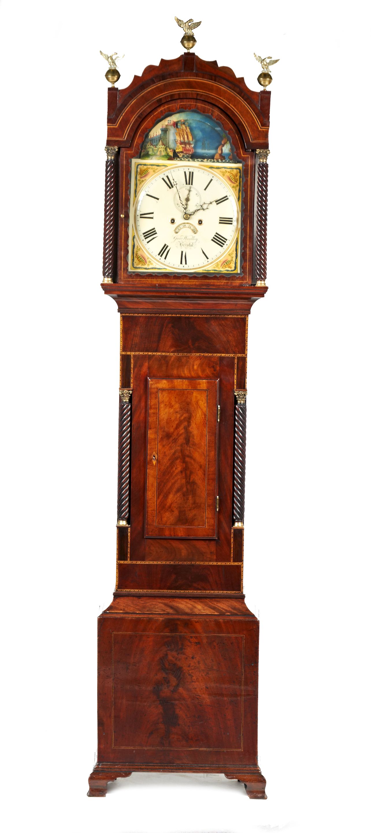Bonhams : An early 19th century mahogany longcase clock George Woolley ...