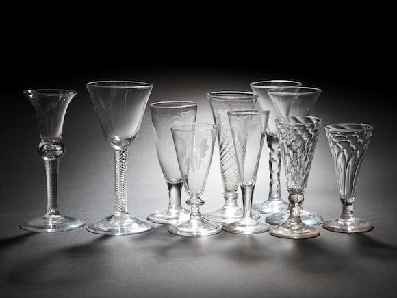 Bonhams An Airtwist Wine Glass An Incised Twist Wine Glass Two