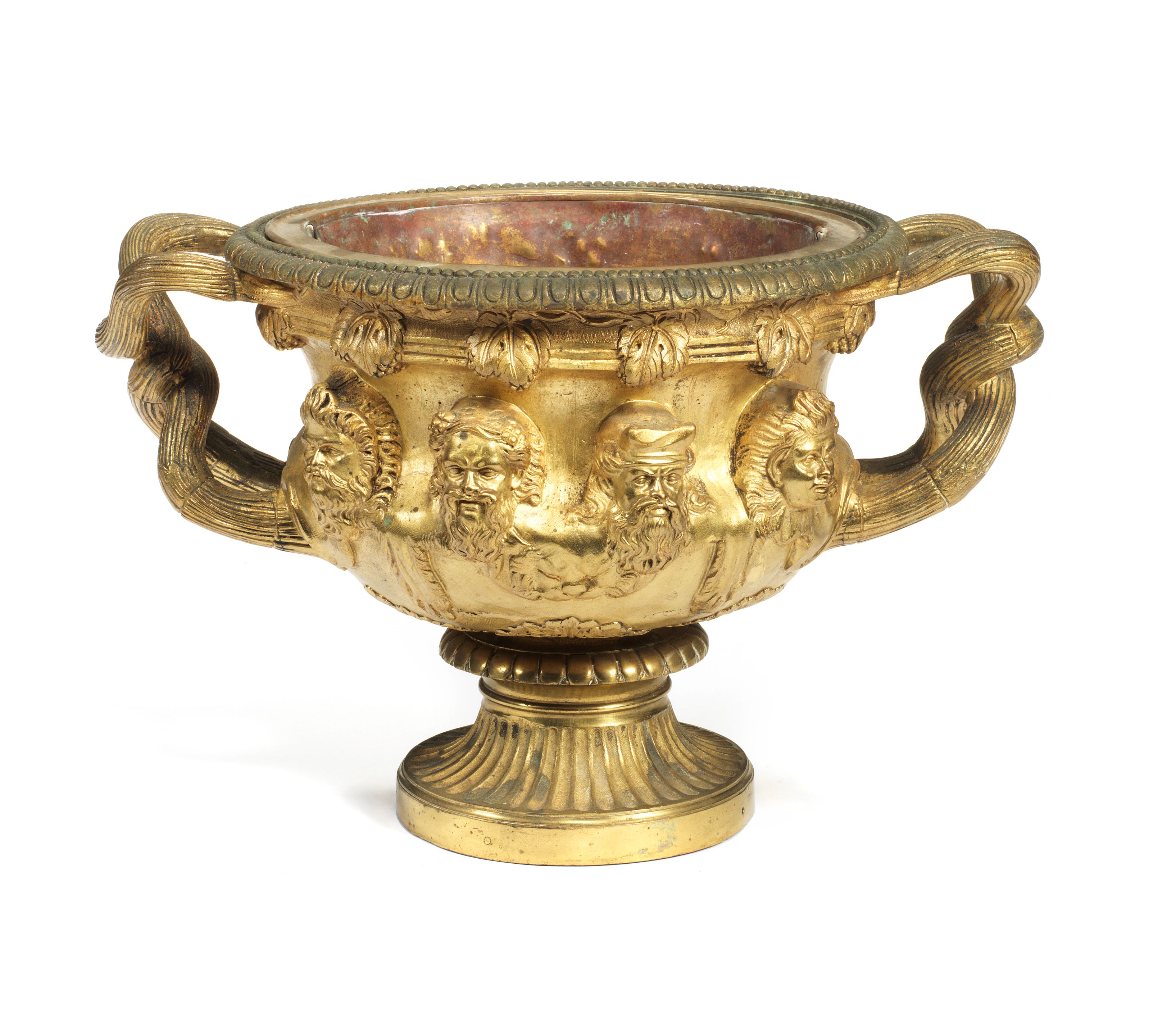 Bonhams : A late 19th century gilt bronze jardiniere modelled as the ...