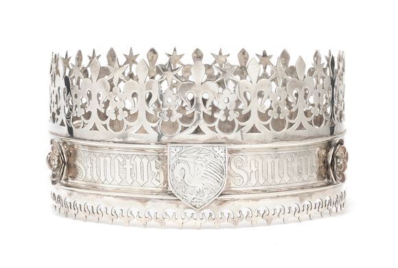Bonhams : A mid-19th century Gothic revival silver-plated corona By ...