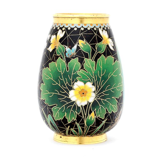 Bonhams : An Elkington & Co cloisonne enamel vase