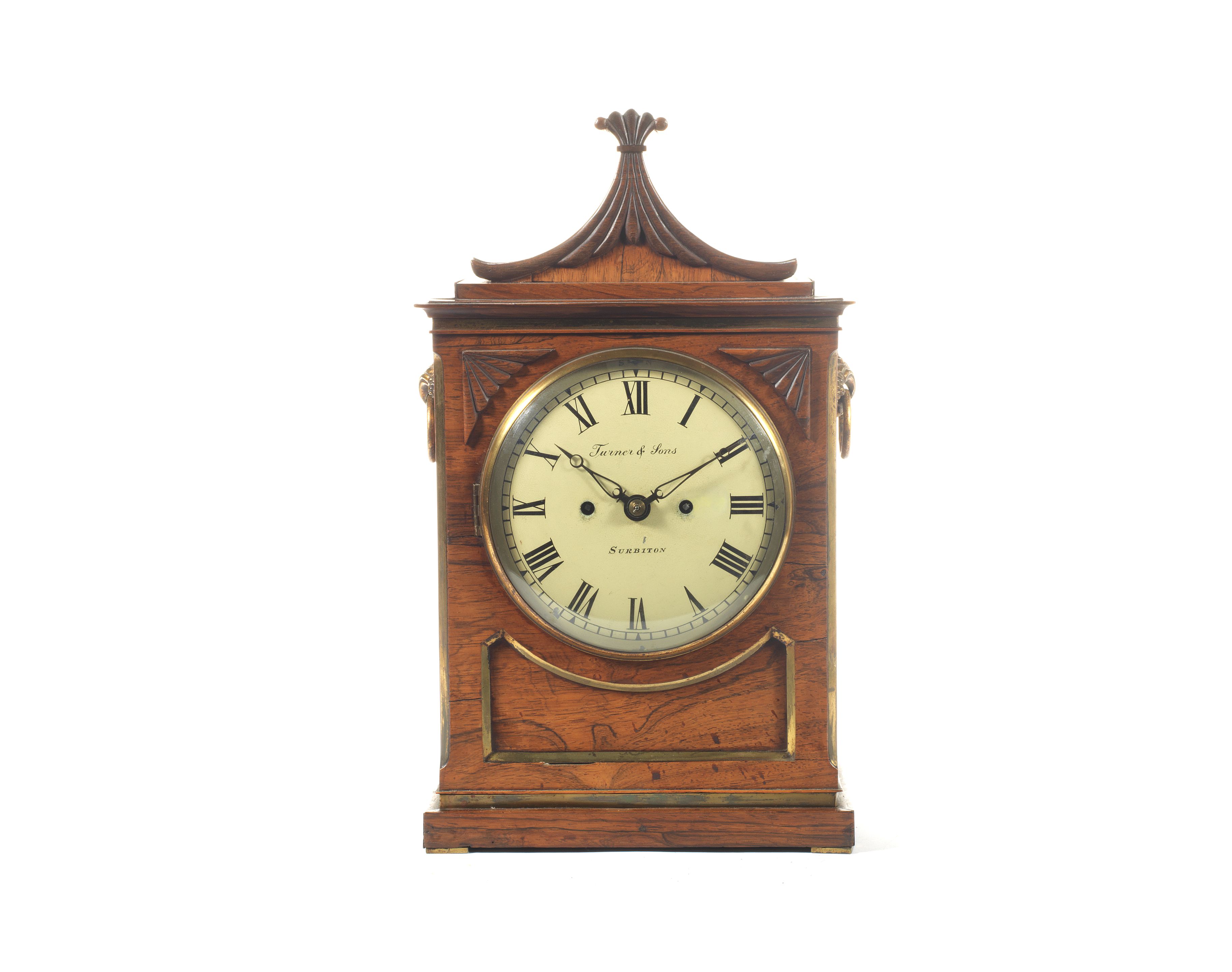 Bonhams : A Regency rosewood and gilt brass mounted fusee bracket / table clock the movement ...