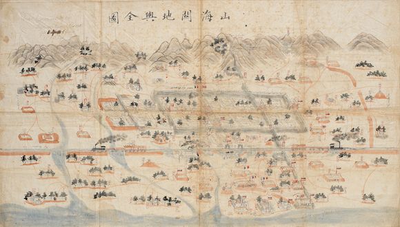 Bonhams : A Sino-German map of the Shanhai Pass Probably circa 1900