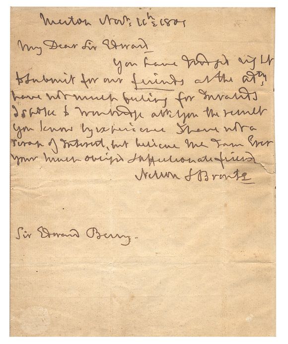 Bonhams : NELSON (HORATIO) Autograph letter signed ("Nelson & Bronte ...