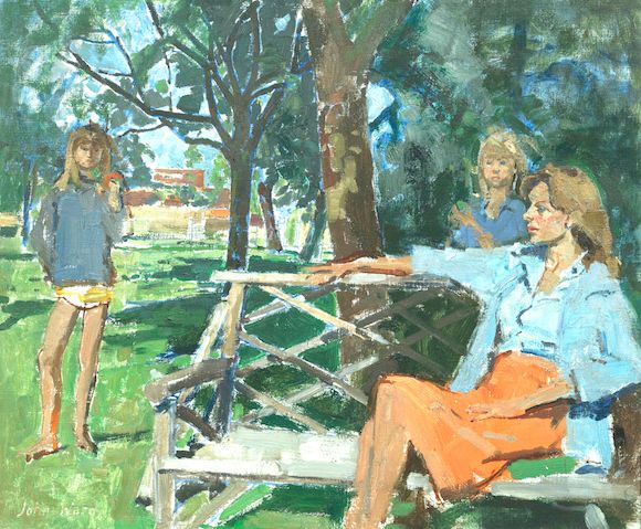 Bonhams : John Stanton Ward, RA (British, 1917-2007) Family in the park