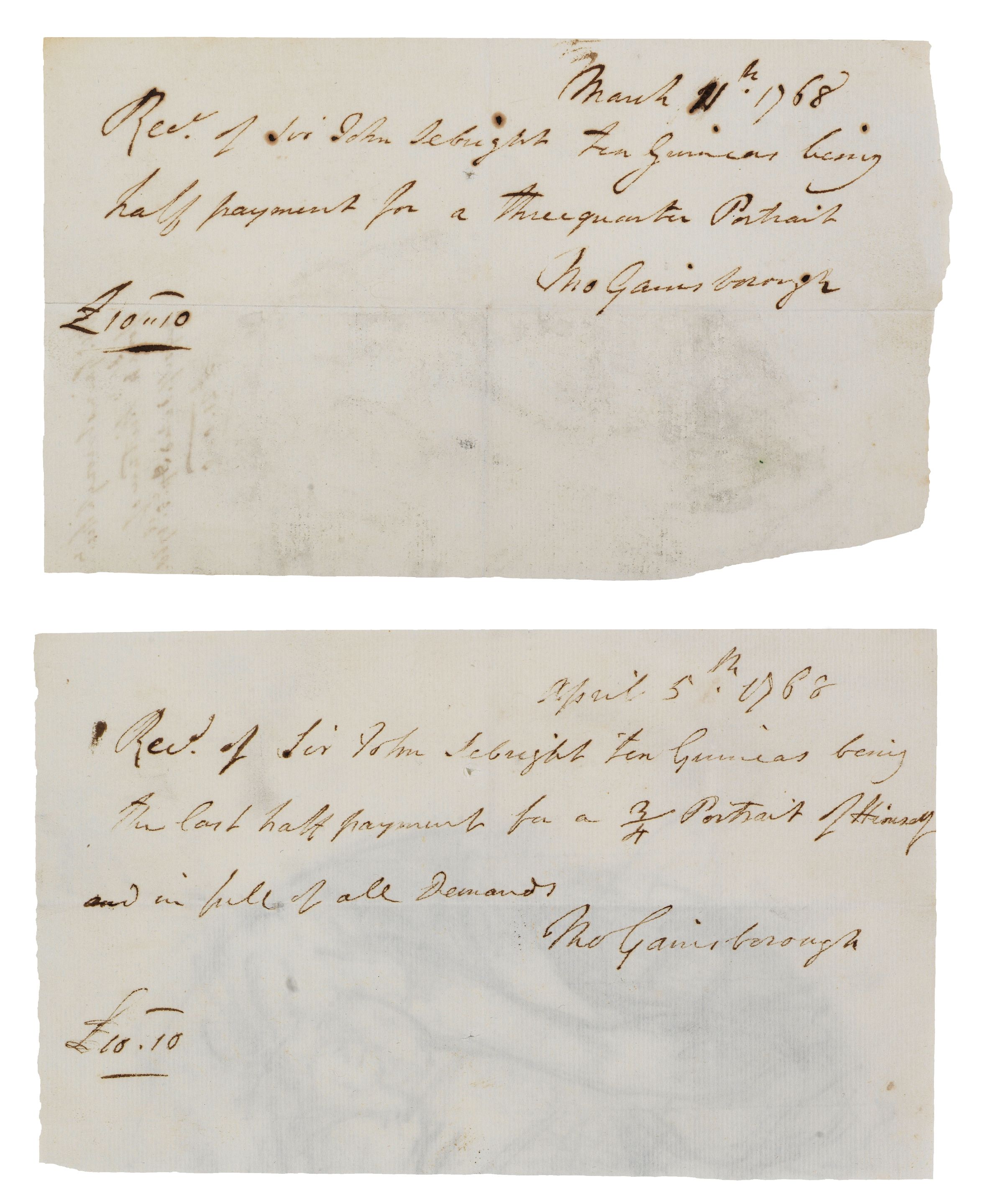 Bonhams : Thomas Gainsborough (Sudbury 1727-1788 London) Two written ...