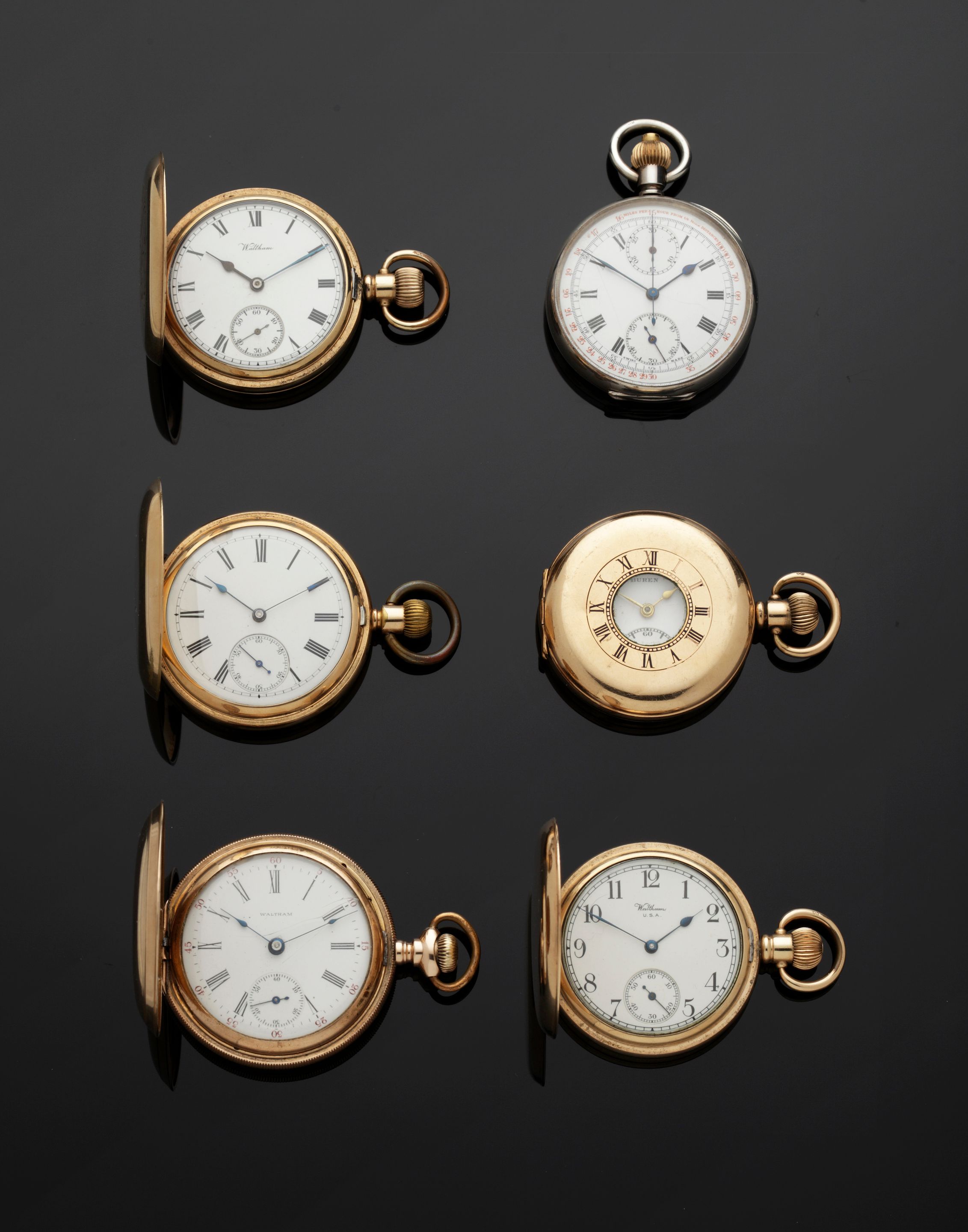 Bonhams : A collection of six pocket watches