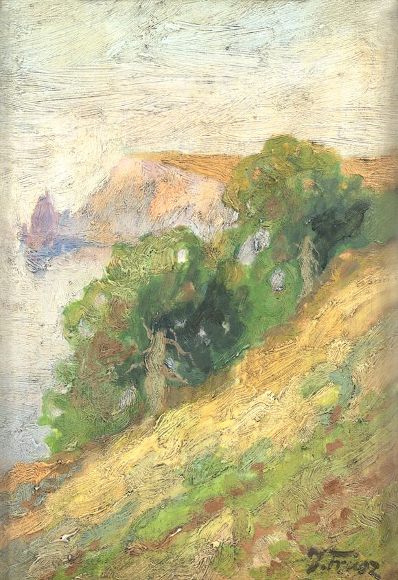 Bonhams : Iwan Trusz (Ukrainian, 1869-1941) Italian coastal scene