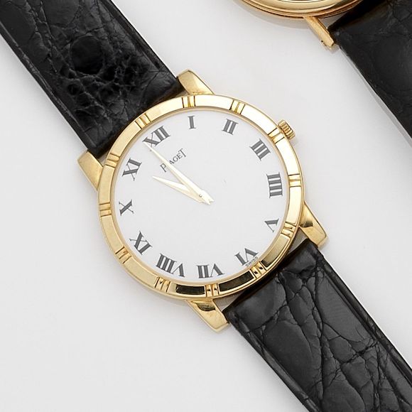 Bonhams : Piaget. An 18ct gold quartz wristwatch Dancer, Ref:84023 ...