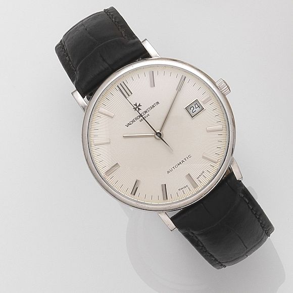 Bonhams : Vacheron Constantin. An 18ct white gold automatic calendar ...