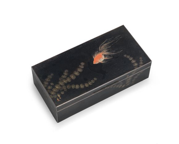 Bonhams : A lacquered metal rectangular cigarette box By Ippa for the Dunhill-Namiki company ...