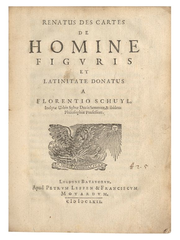 Bonhams : DESCARTES (RENÉ) De homine figuris et latinitate donatus a ...