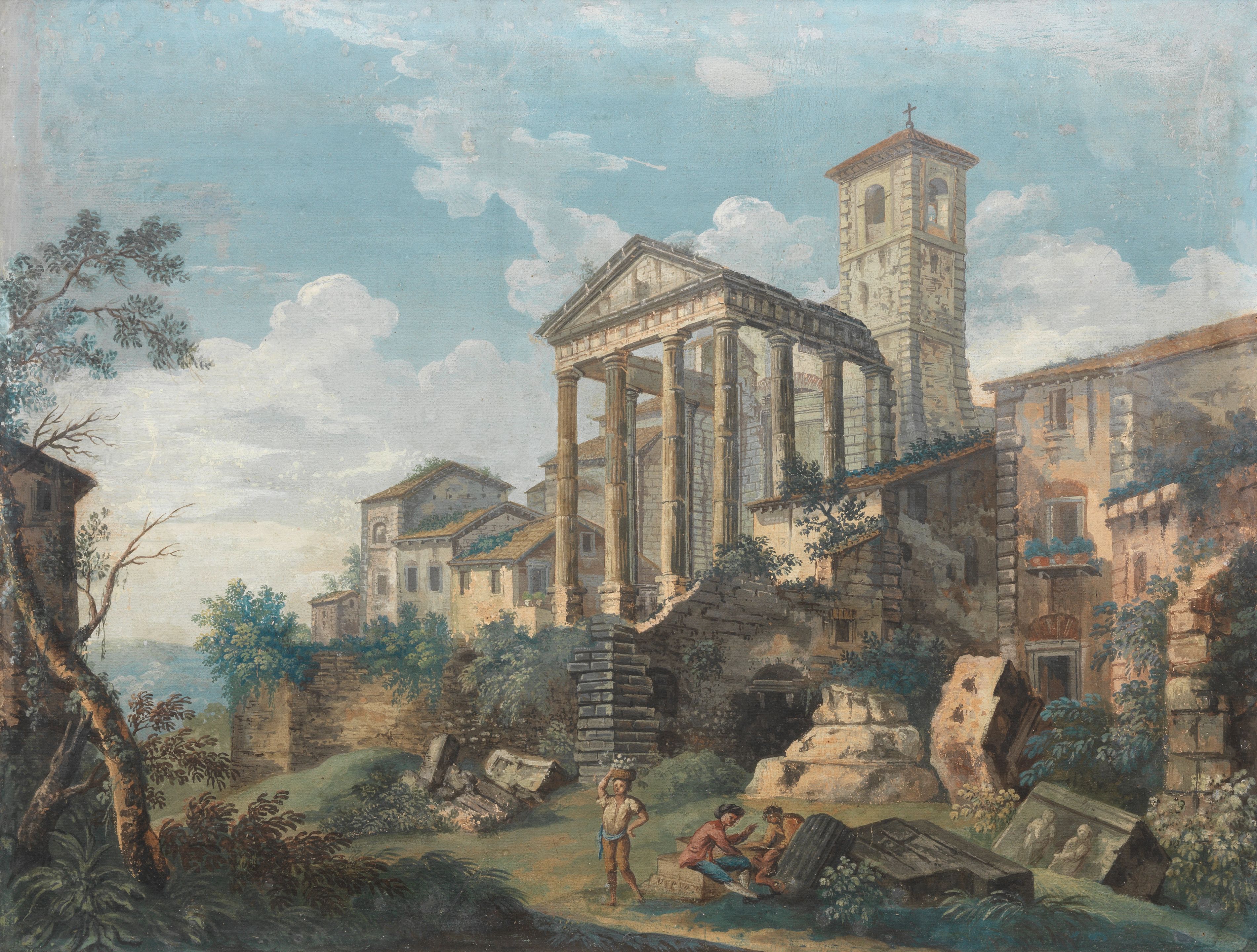 Bonhams : Circle of Paolo Anesi (Rome circa 1700-circa 1761) The Temple ...