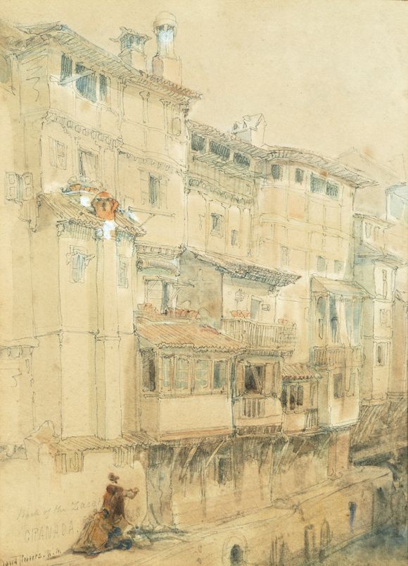 Bonhams : David Roberts, RA (British, 1796-1864) 'Back of the Zacatin ...