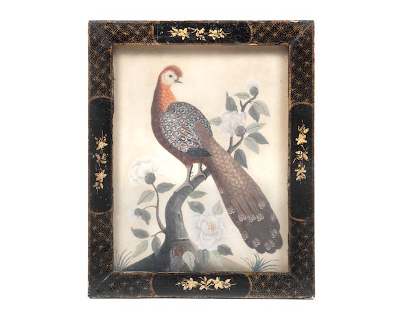 Bonhams : A George III embossed bird picture attributed to Samuel Dixon