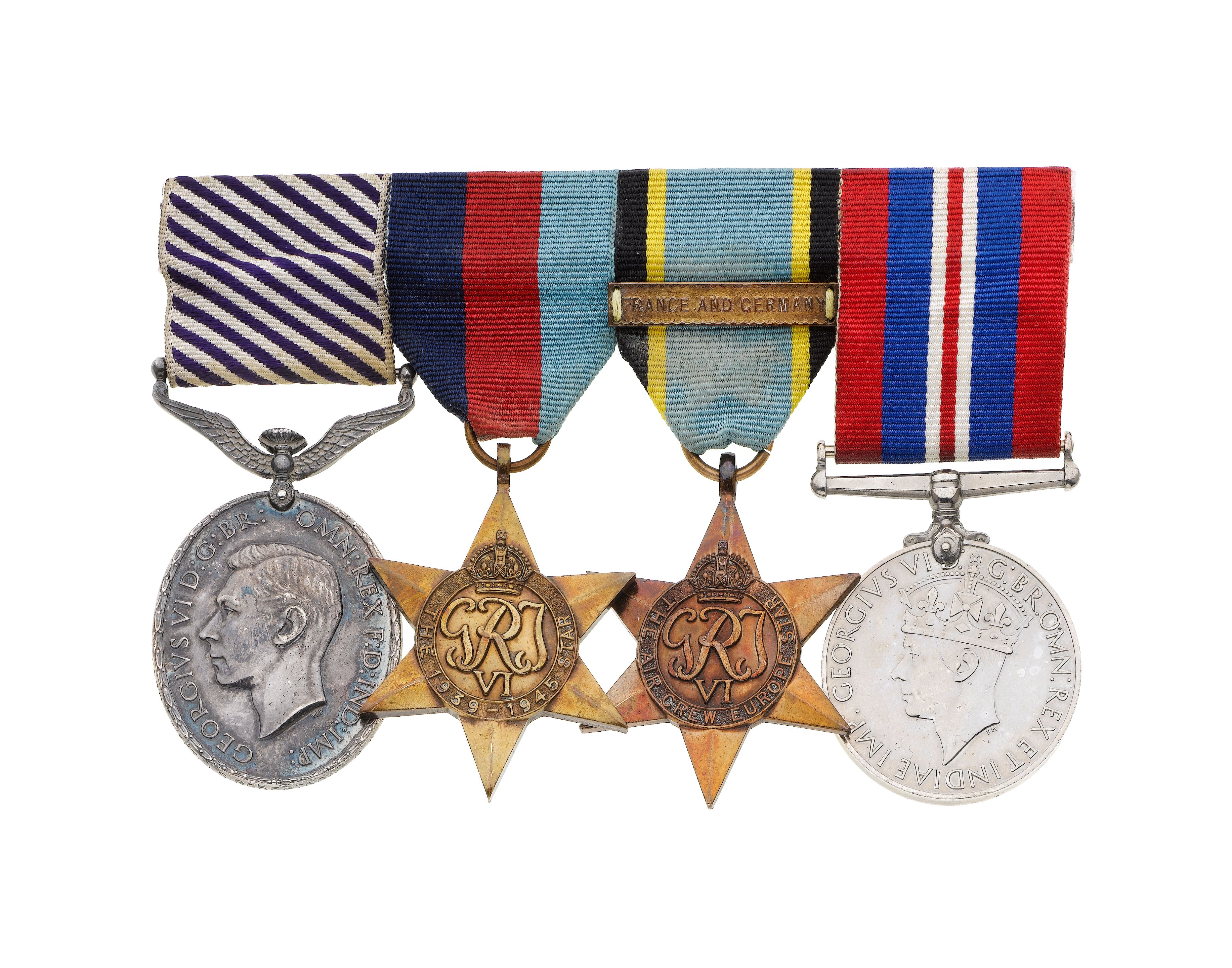 Bonhams : A Second World War D.F.M. group of four to Flight Sergeant J.S.Robertson, Royal Air Force,