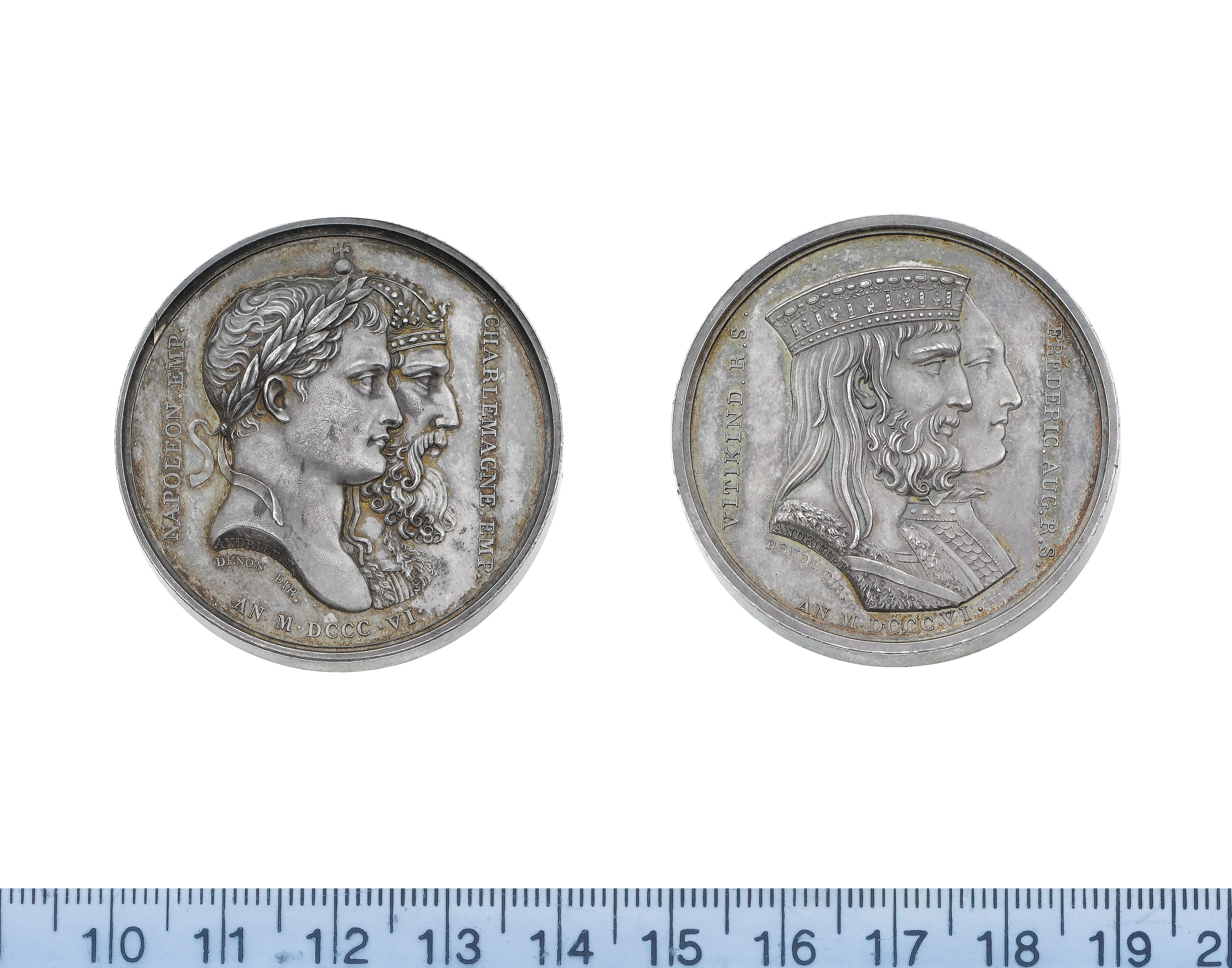 Bonhams A Silver Medallion Of Napoleon And Charlemagne Dating From