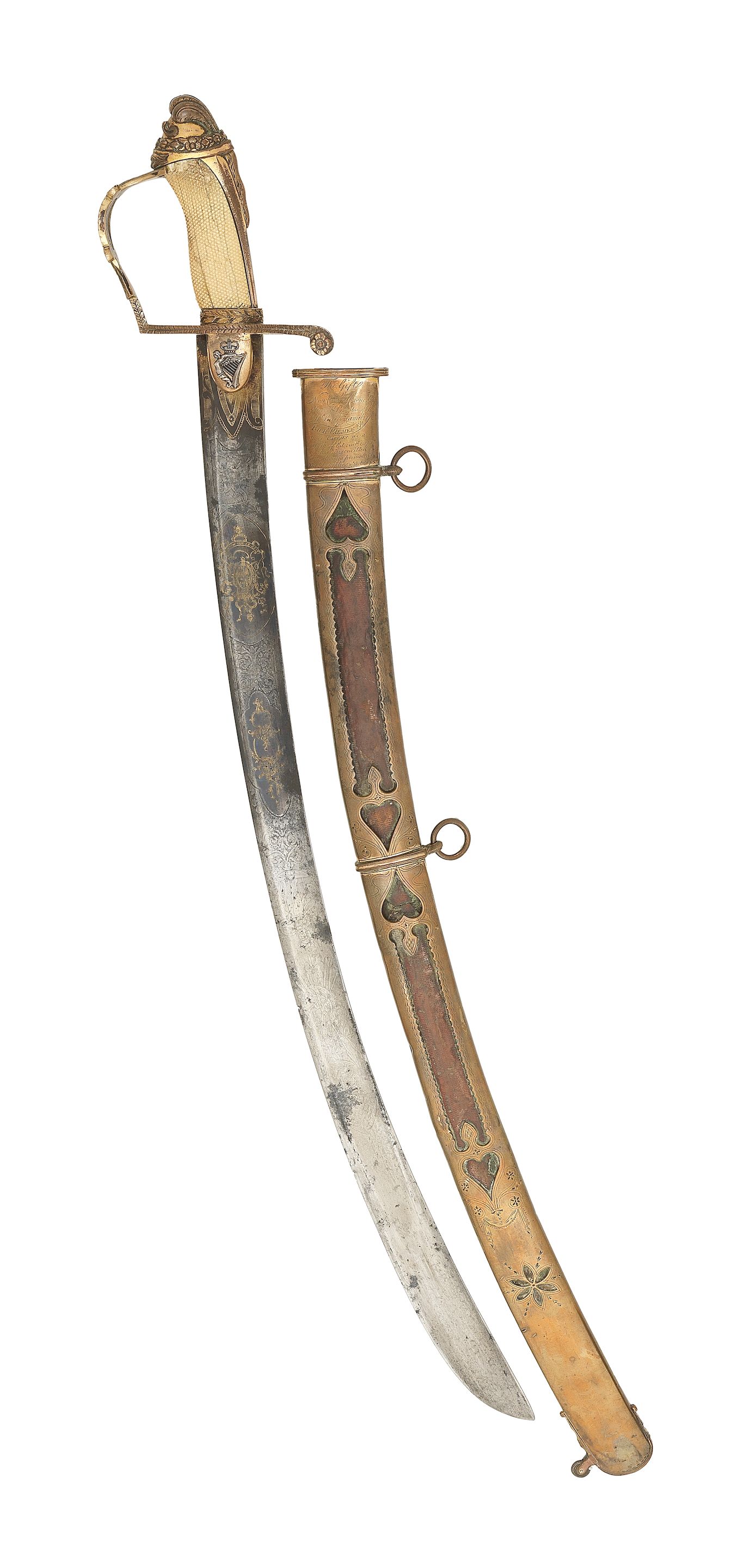 Bonhams : An Irish Ormolu-Mounted Officer's Sabre Presented To Captain ...