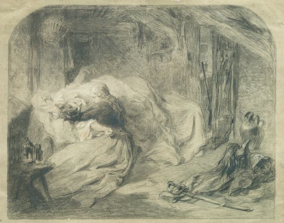 Bonhams : Frederic James Shields (British, 1833-1911) Study for 'Death ...