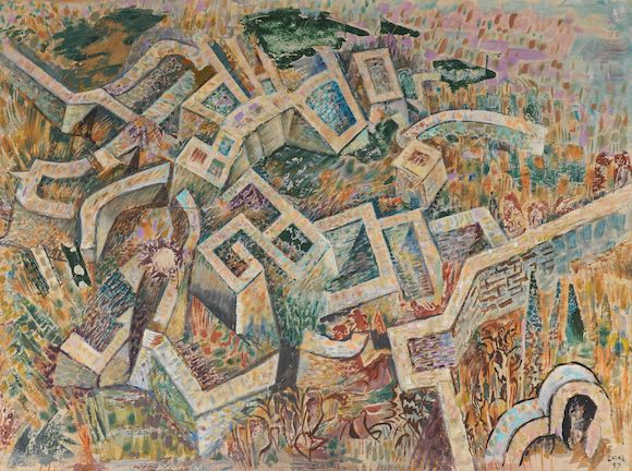 Bonhams : Nikos Hadjikyriakos-Ghika (Greek, 1906-1994) Dry garden 41 x ...