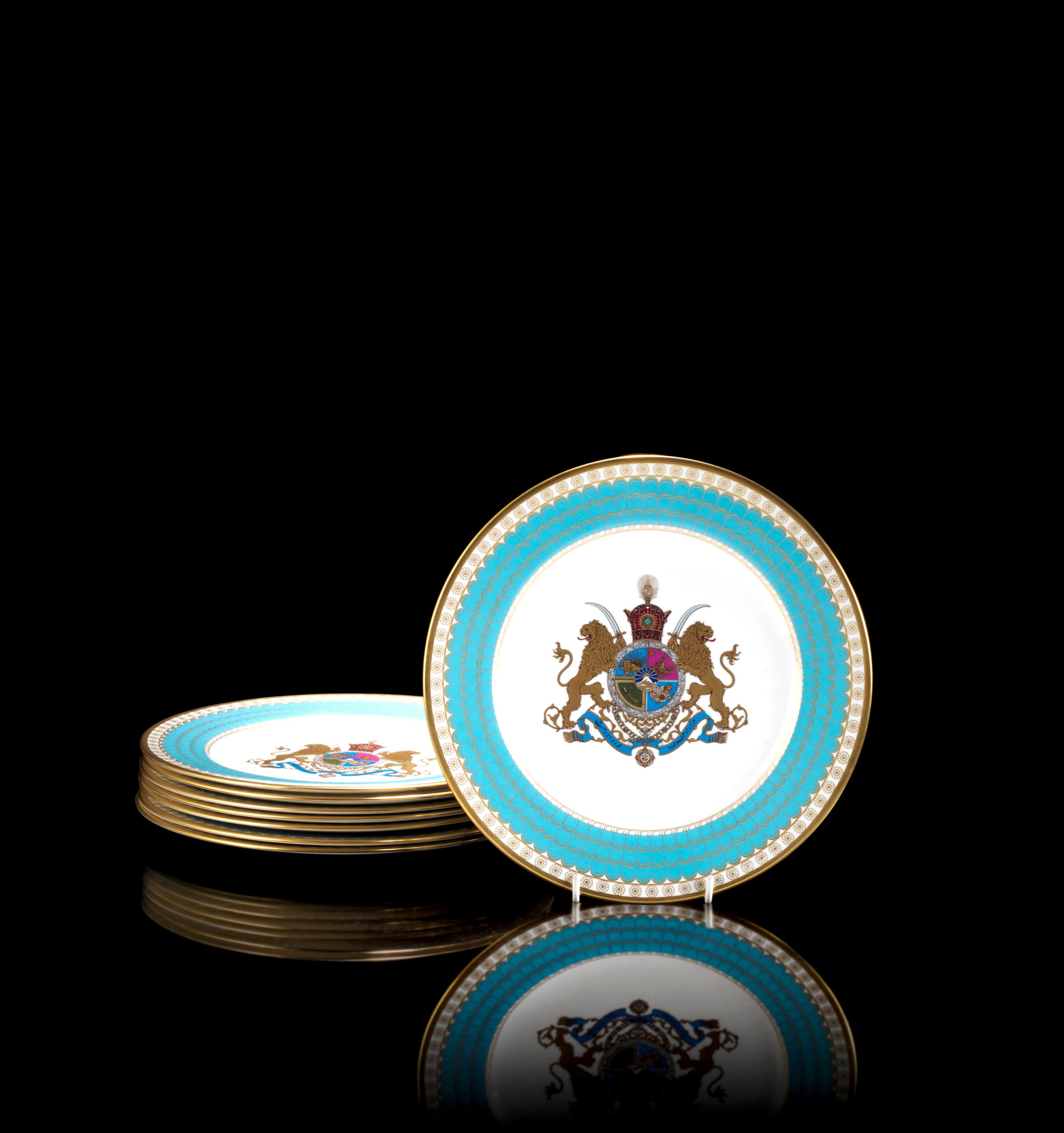 Bonhams : Eight Spode porcelain Dinner Plates commemorating 2,500 years ...