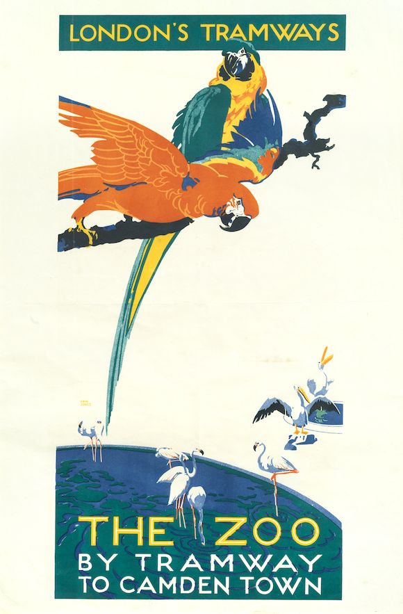 Bonhams : Van Jones Two London's Tramways Lithographic Posters