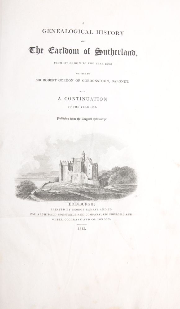 Bonhams : SUTHERLAND AND CAITHNESS GORDON (ROBERT) Genealogical History ...