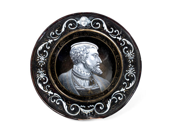 Bonhams : A late 19th century Limoges enamel low tazza in the Renaissance style