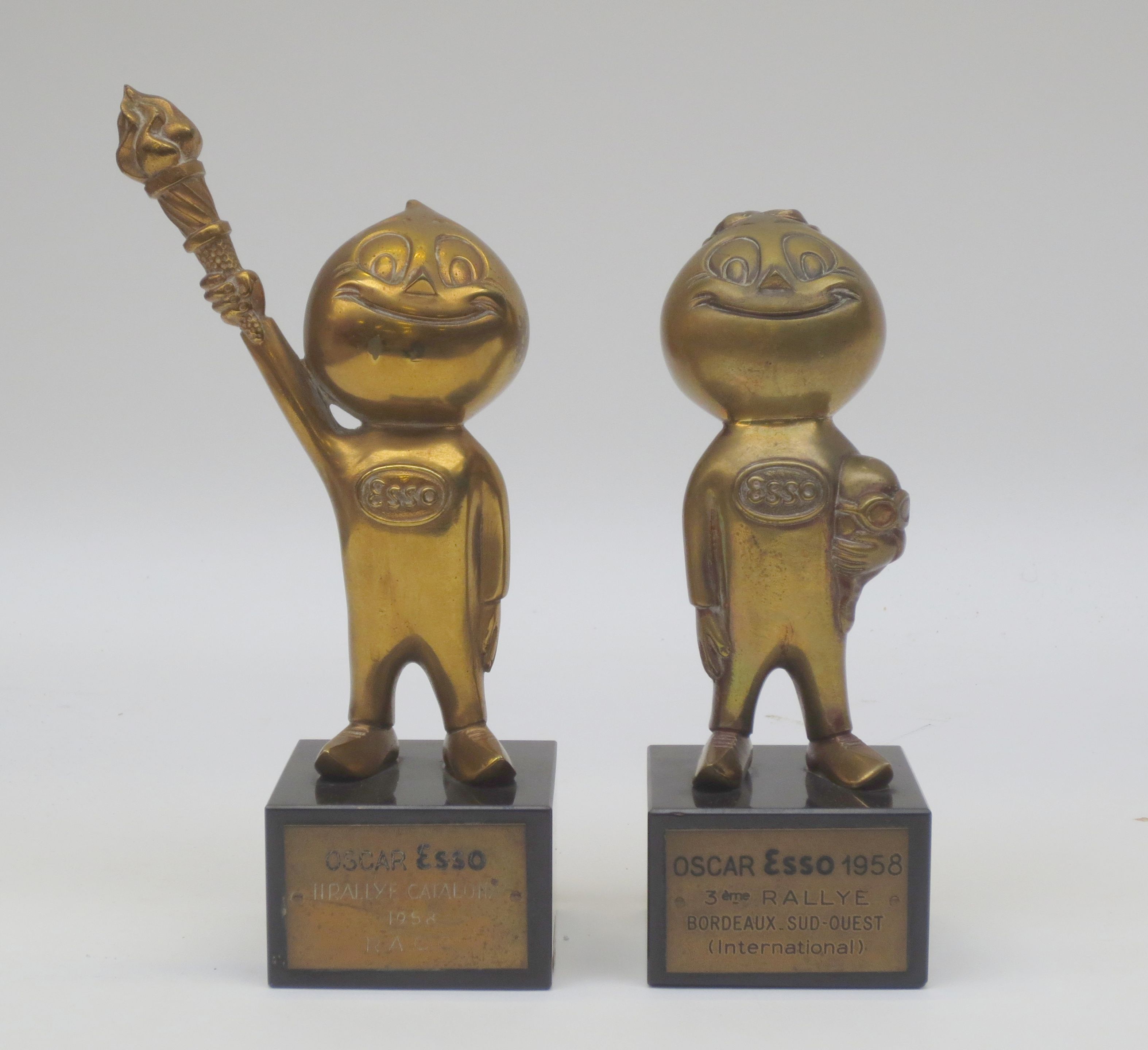 Bonhams Cars : Two 1958 Oscar Esso Rally bronze awards, ((2))