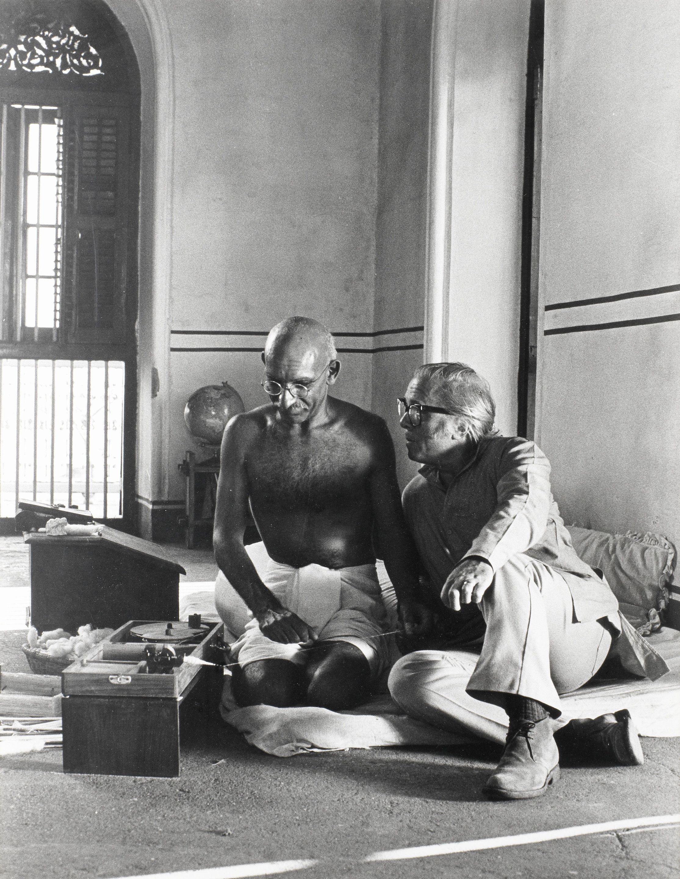 Bonhams : Gandhi a black and white photograph of Ben Kingsley and ...
