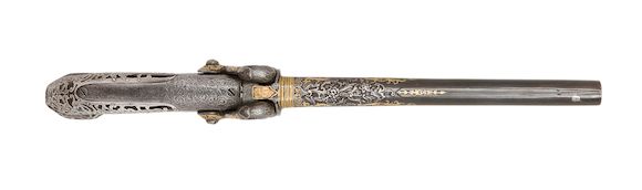 Bonhams : A Rare Ottoman 50-Bore Over-And-Under Percussion Pistol In European Taste