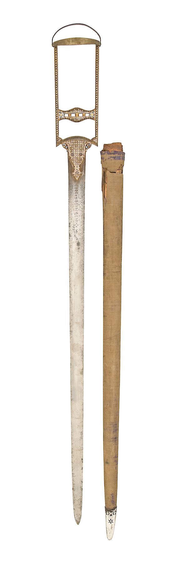 Bonhams : A Highly Unusual Indian Sword With Katar Hilt