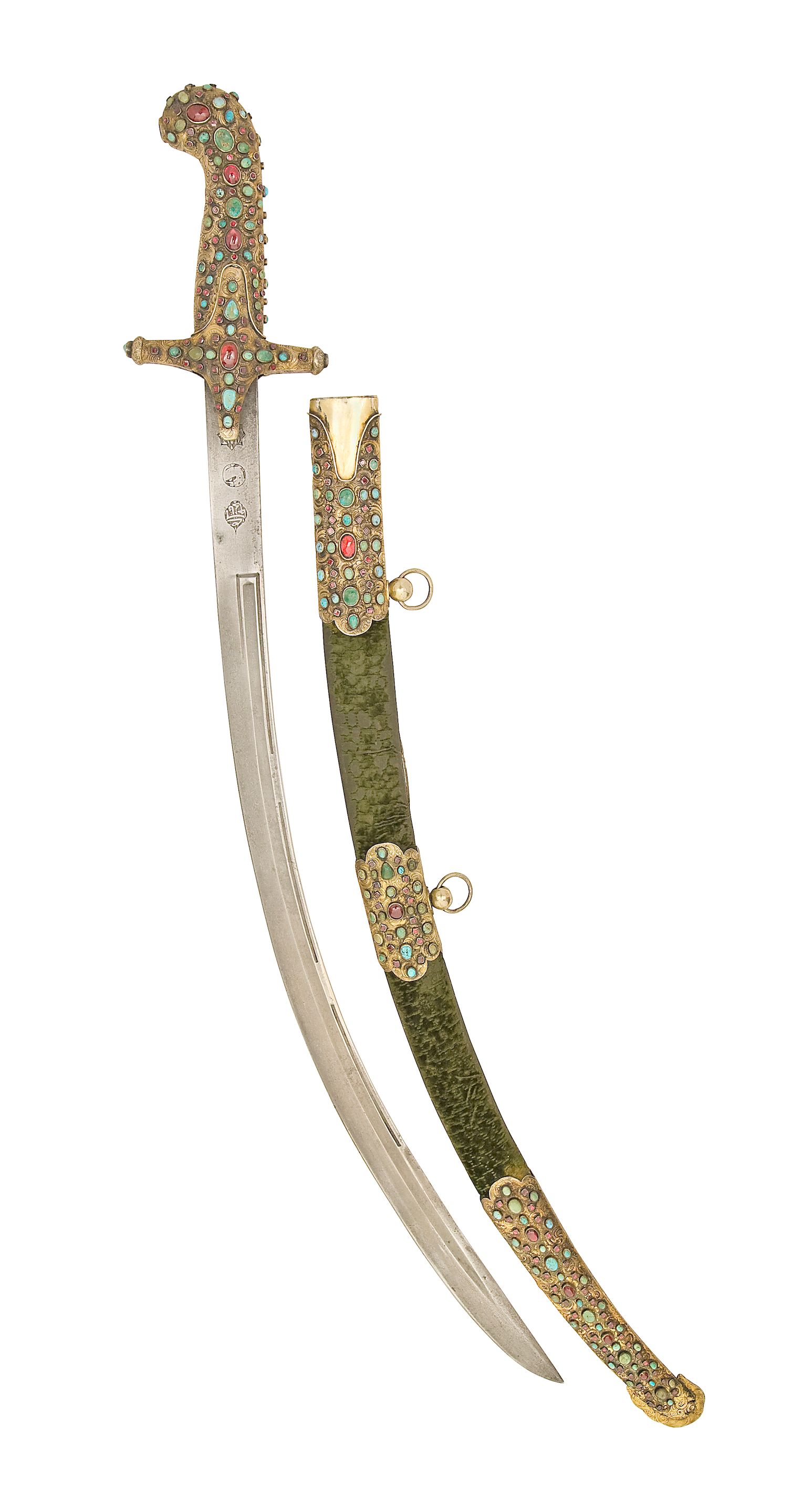Bonhams : An East European Dress Sabre With Jewelled Silver-Gilt Mounts