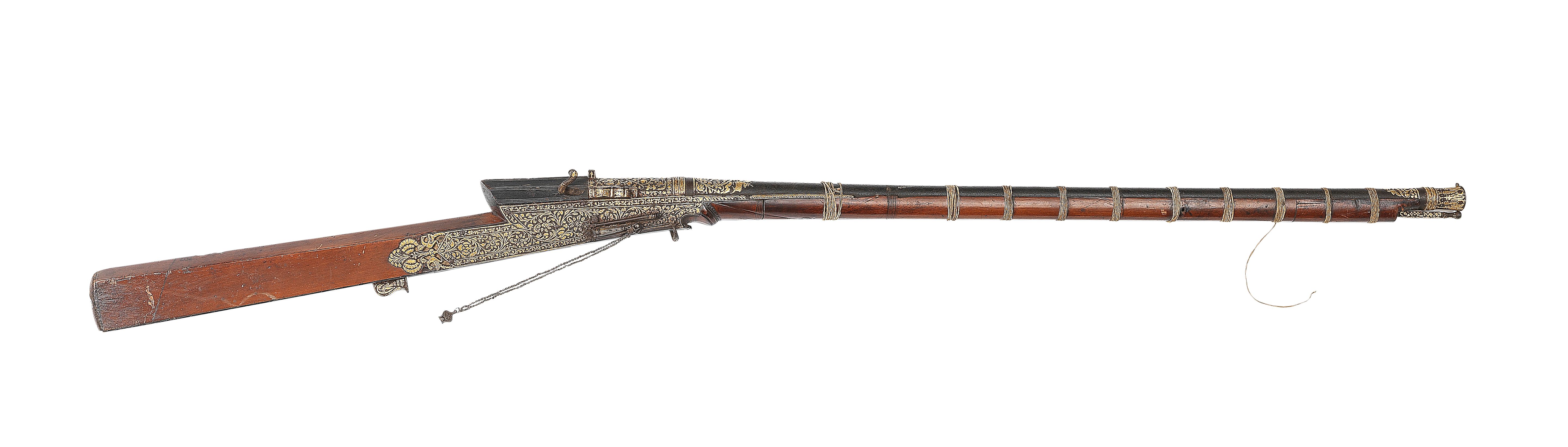 Bonhams : An Indian 18-Bore Matchlock Gun (Toredar) With Chiselled And ...