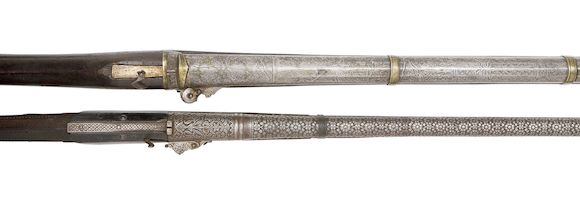 Bonhams : An Indian Matchlock Rifle With Elaborately Twist Barrel
