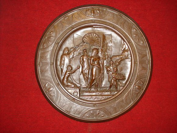 Bonhams : A late 19th century bronzed copper electrotype circular ...