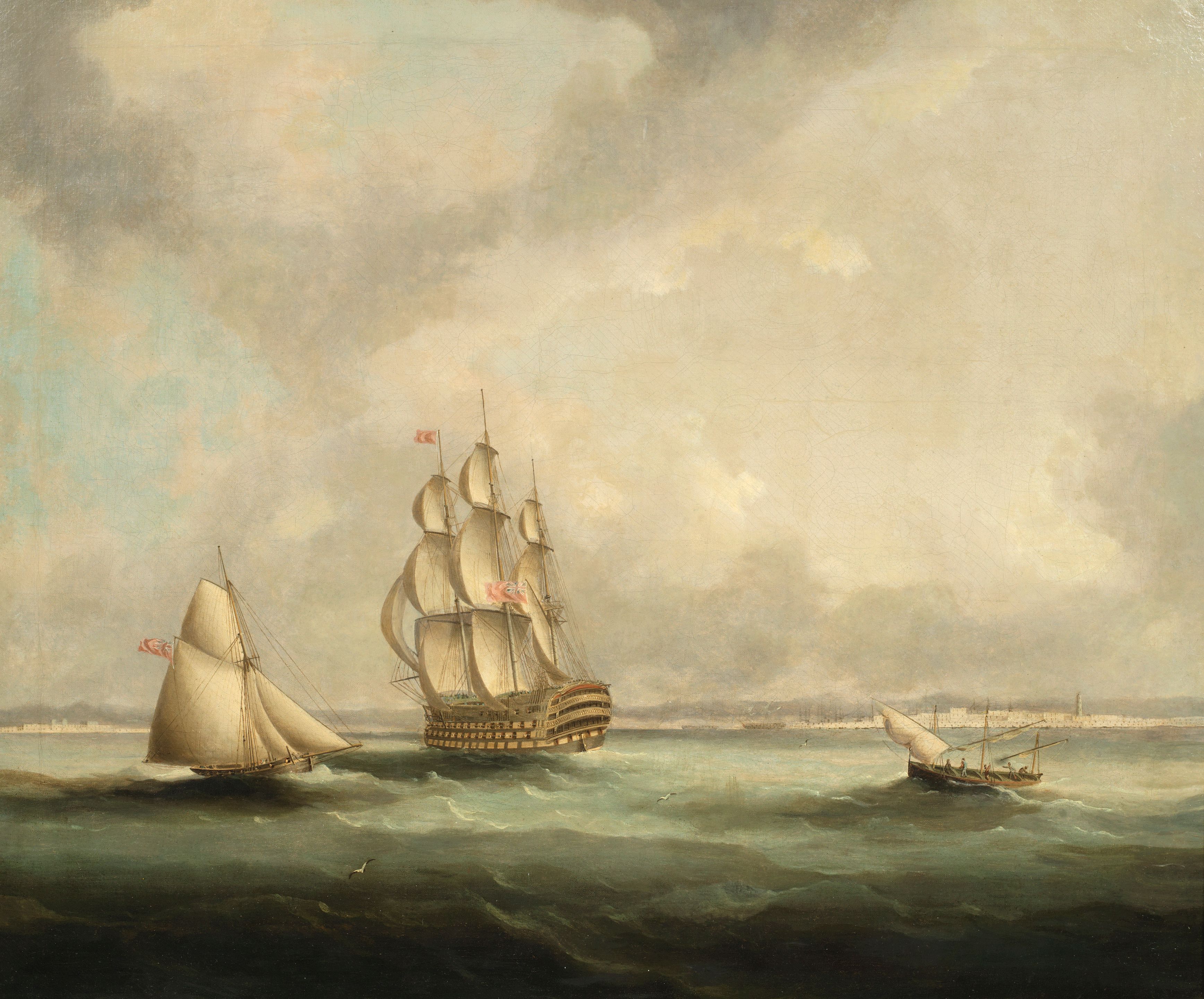 Bonhams : Thomas Buttersworth Jr. (British, 1797-1842) A ship-of-the ...