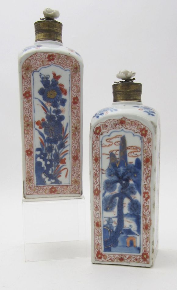 Bonhams : A matched pair of Imari tea cannisters 18th century