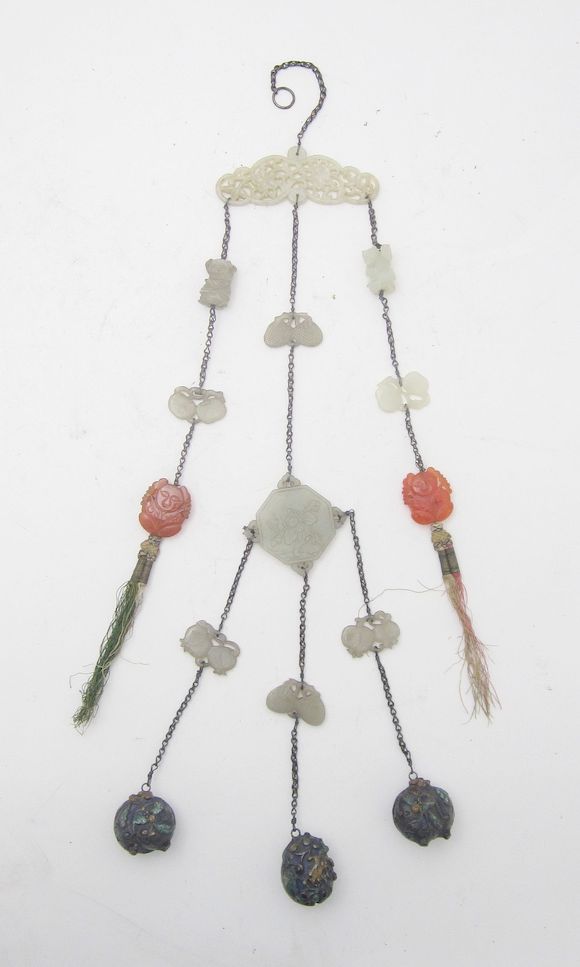 Bonhams : A musical stone arrangement of jades, cornelians and ...