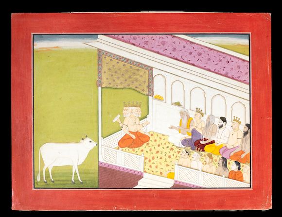 Bonhams : An illustration to the 'Large' Guler-Basohli Bhagavata Purana ...