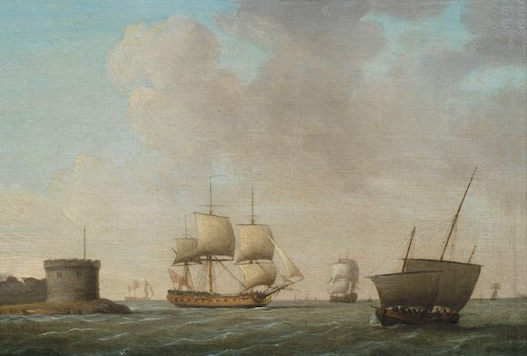 Bonhams : Francis Swaine (London circa 1720-1782) A frigate passing a ...