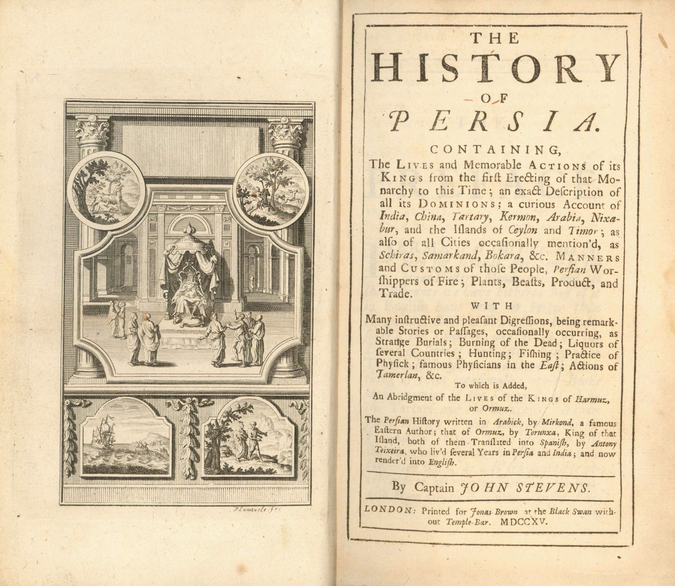 Bonhams : STEVENS (JOHN) The History of Persia. Containing ... an Exact ...