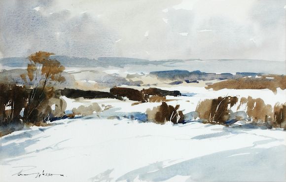 Bonhams : Edward Wesson RI, RBA, RSMA (British, 1910-1983) Wiltshire ...